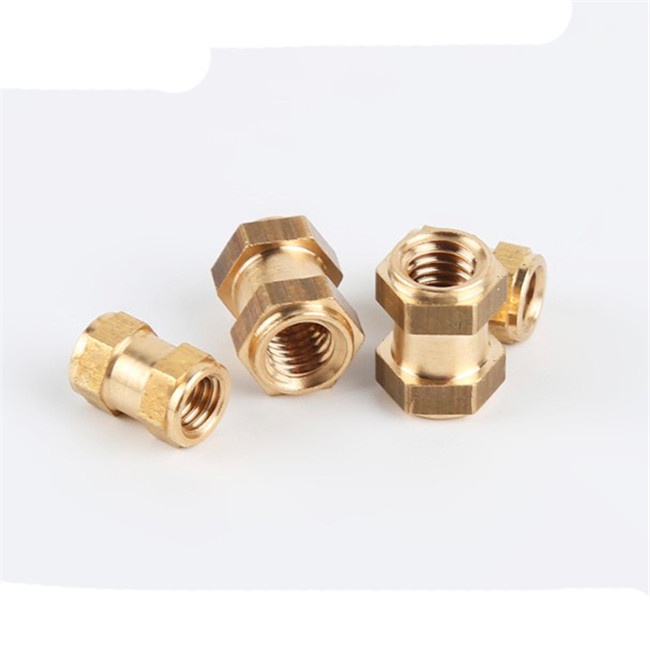Injection Molded Brass Insert Through Thread cross Knurled Copper ...