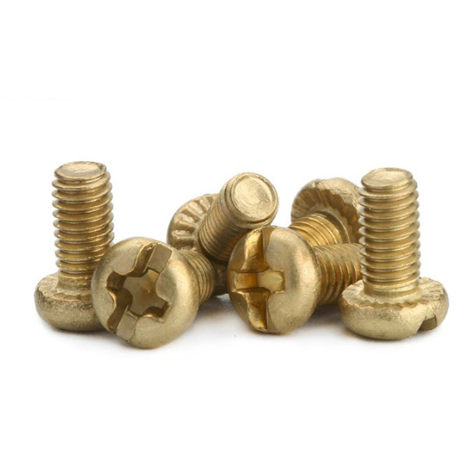 Brass slotted pan head machine screw